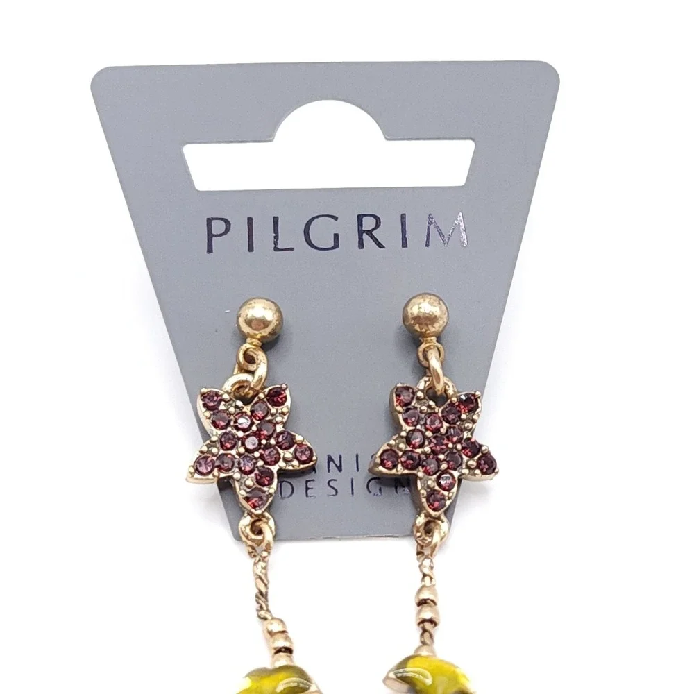 Pilgrim | Jewelry | Pilgrim 4k Gold Plated Swarovski Crystal Earrings ...